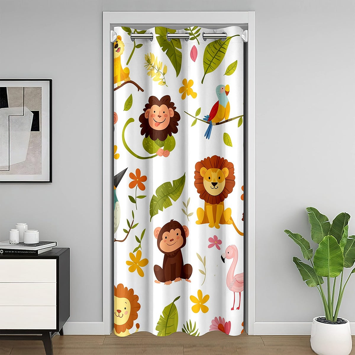 Erosebridal Kawaii Monkey Door Curtain For Doorways 42x84, Jungle ...
