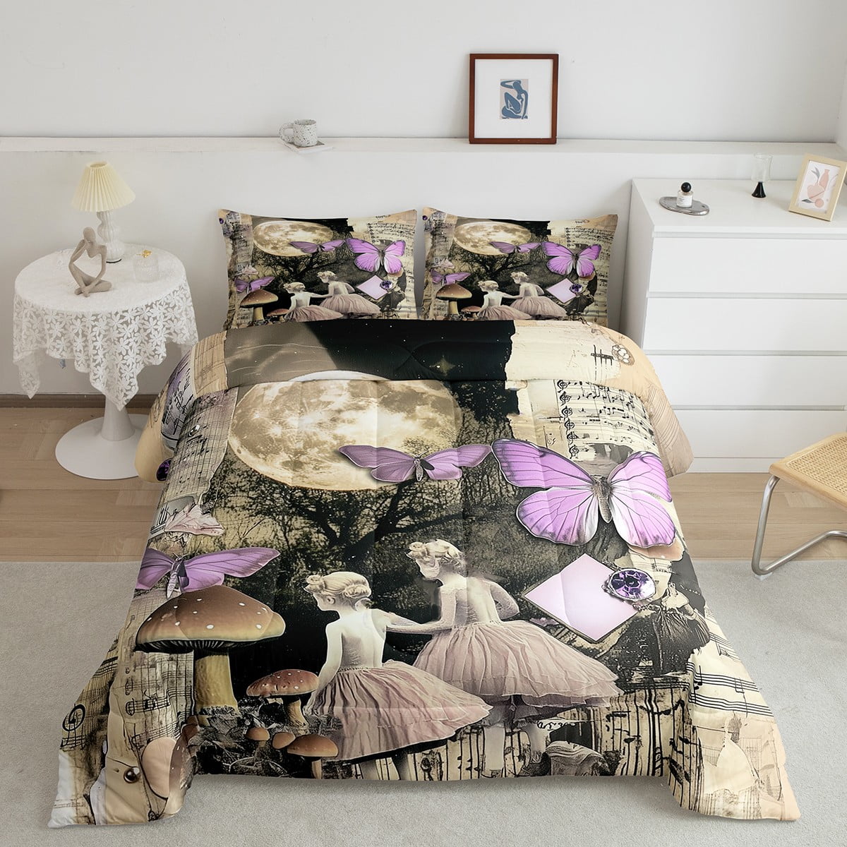 Erosebridal Kawaii Princess Comforter Sets Queen Size, Vintage Western ...