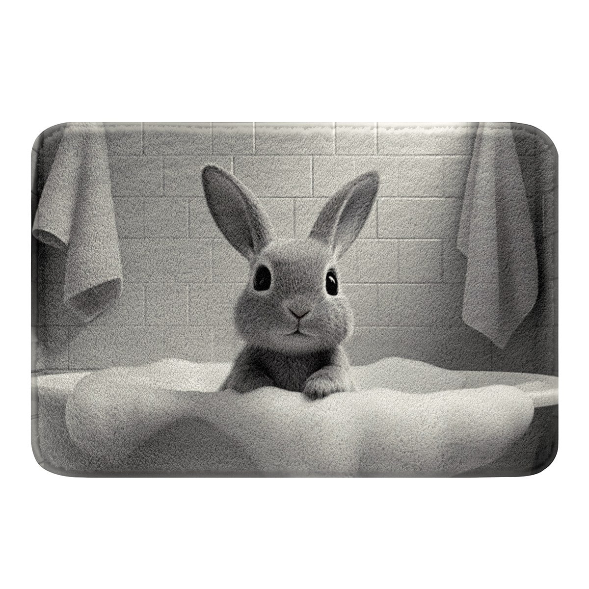 Erosebridal Kawaii Rabbit Bathroom Rugs 20x32, Cute Bunnies Bathtub Mat ...