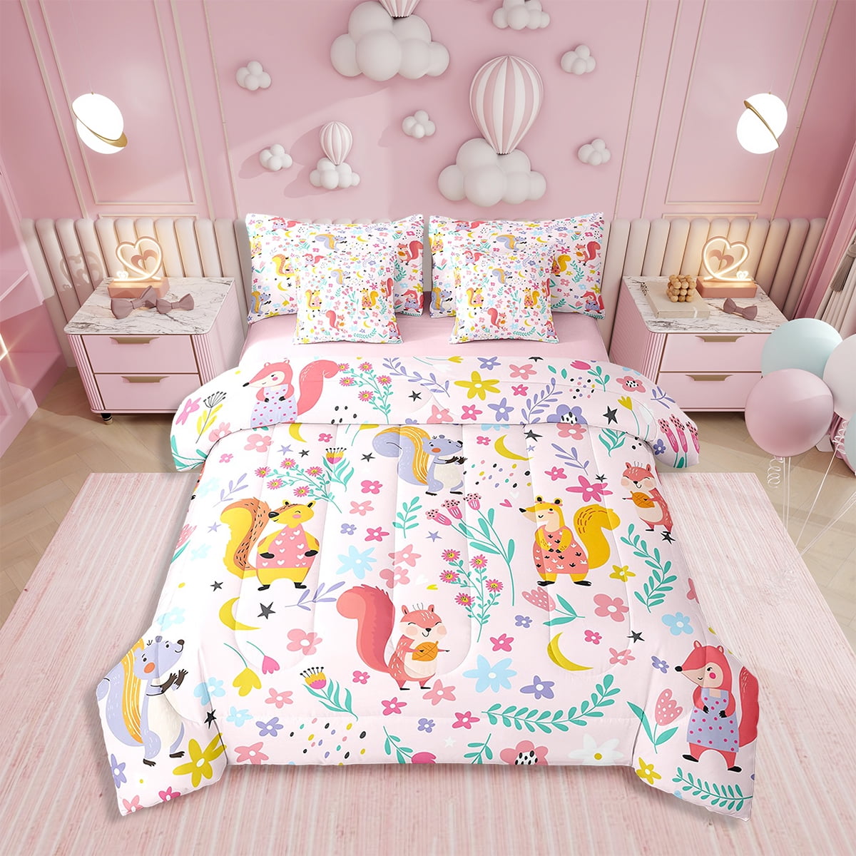 Erosebridal Kawaii Squirrel Bed in a Bag Twin size 7pcs, Woodland ...