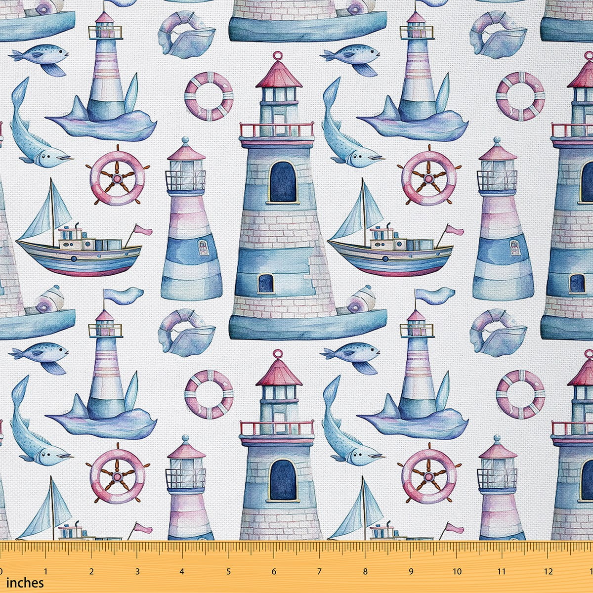 Erosebridal Anchor Waterproof Outdoor Fabric 5 Yard Ocean Fabric by The ...