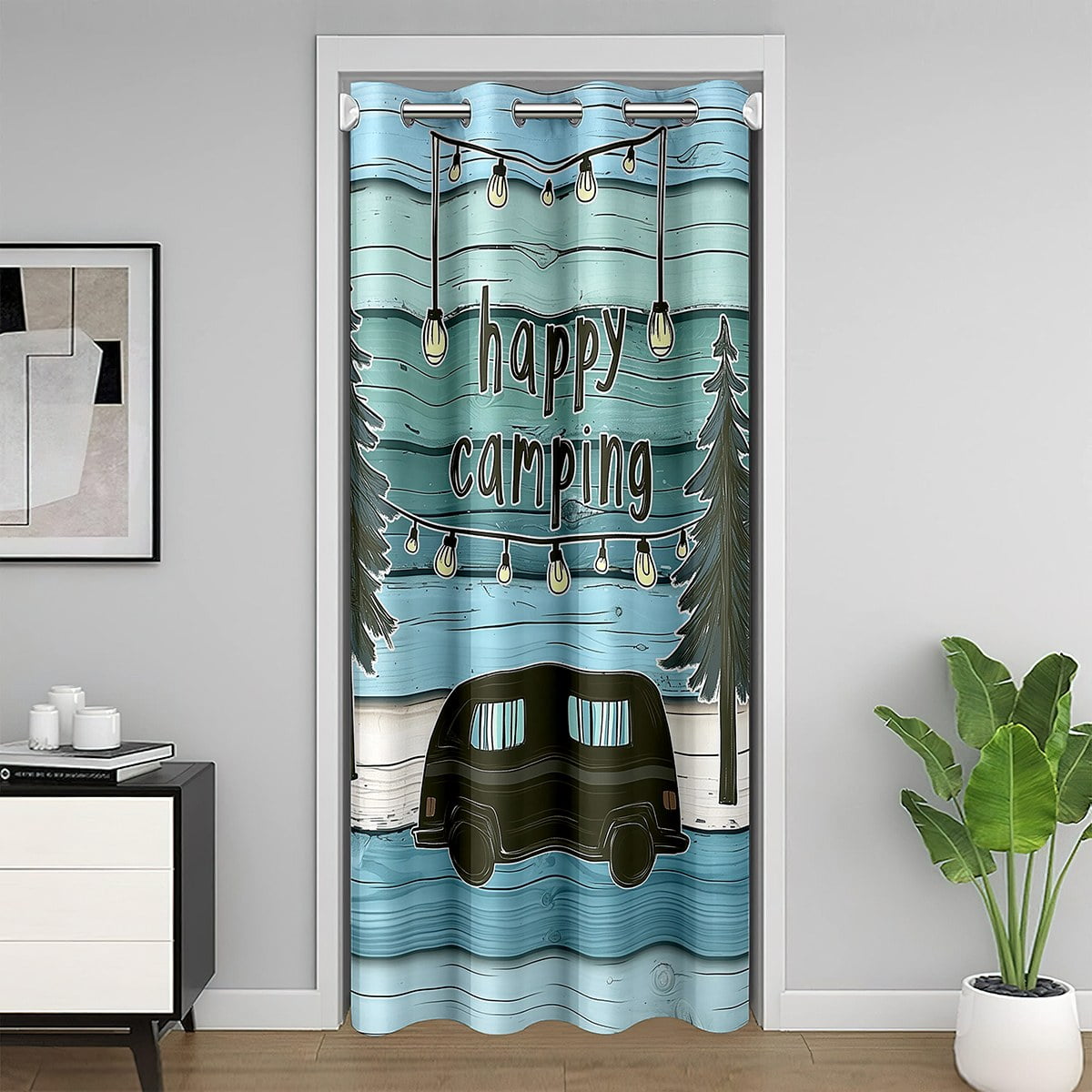 Erosebridal Camper Door Curtain Panel 52x84, Rustic Farmhouse Room ...