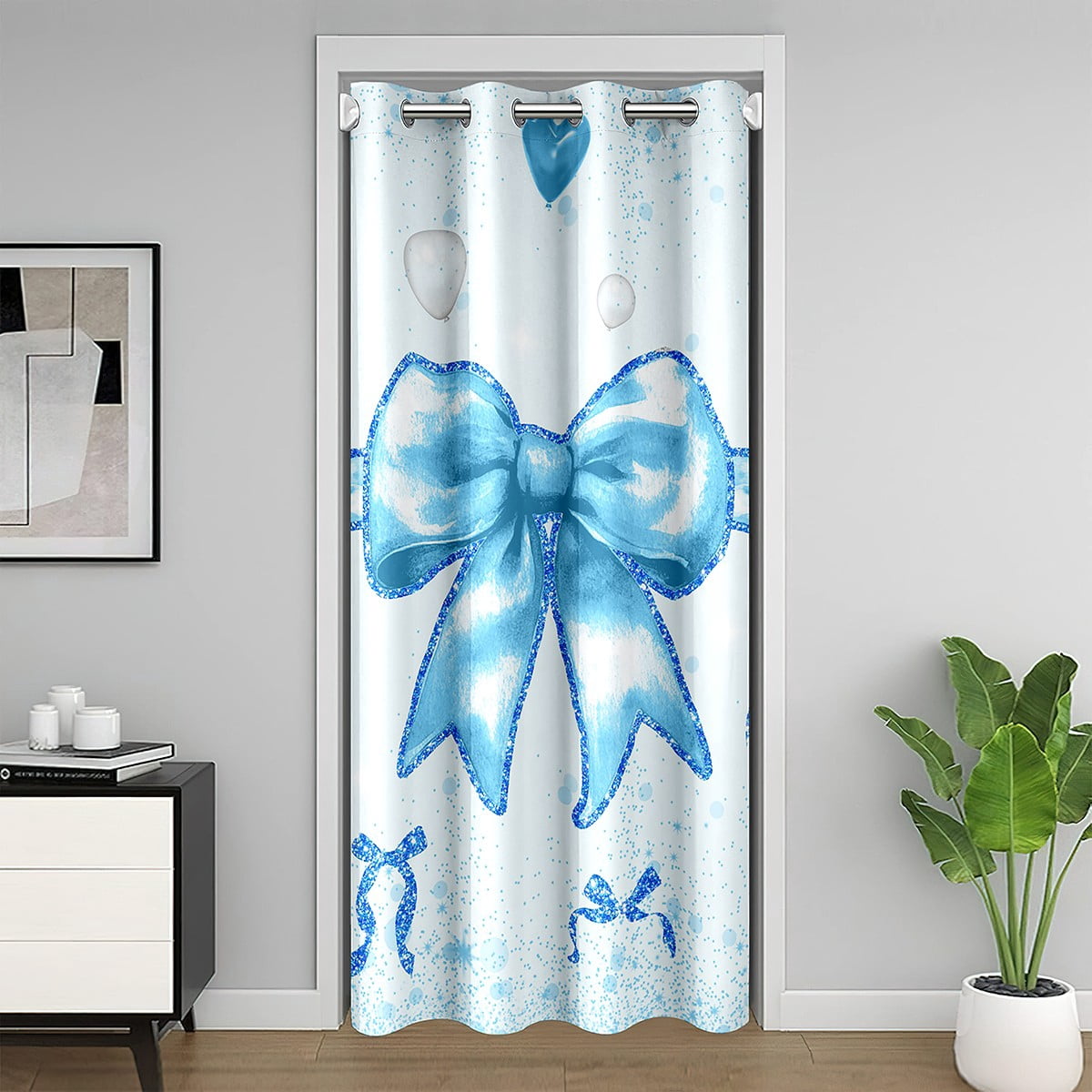 Erosebridal Camping Door Curtain Panel 52x80, Rustic Wood Fire Room ...