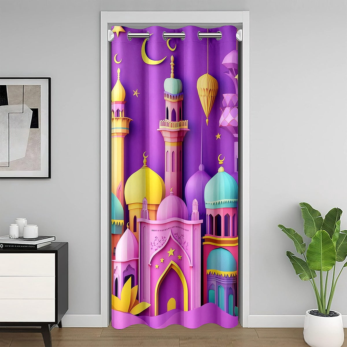 Erosebridal Kids Castle Door Curtain For Door Window 59x80, Dreamy ...