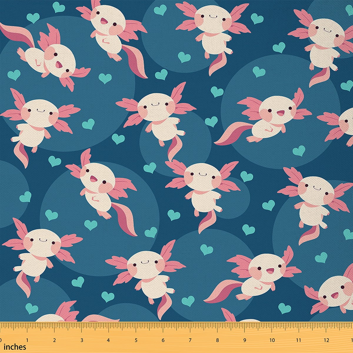 Erosebridal Cute Axolotl Fabric By The Yard,Salamander Upholstery ...