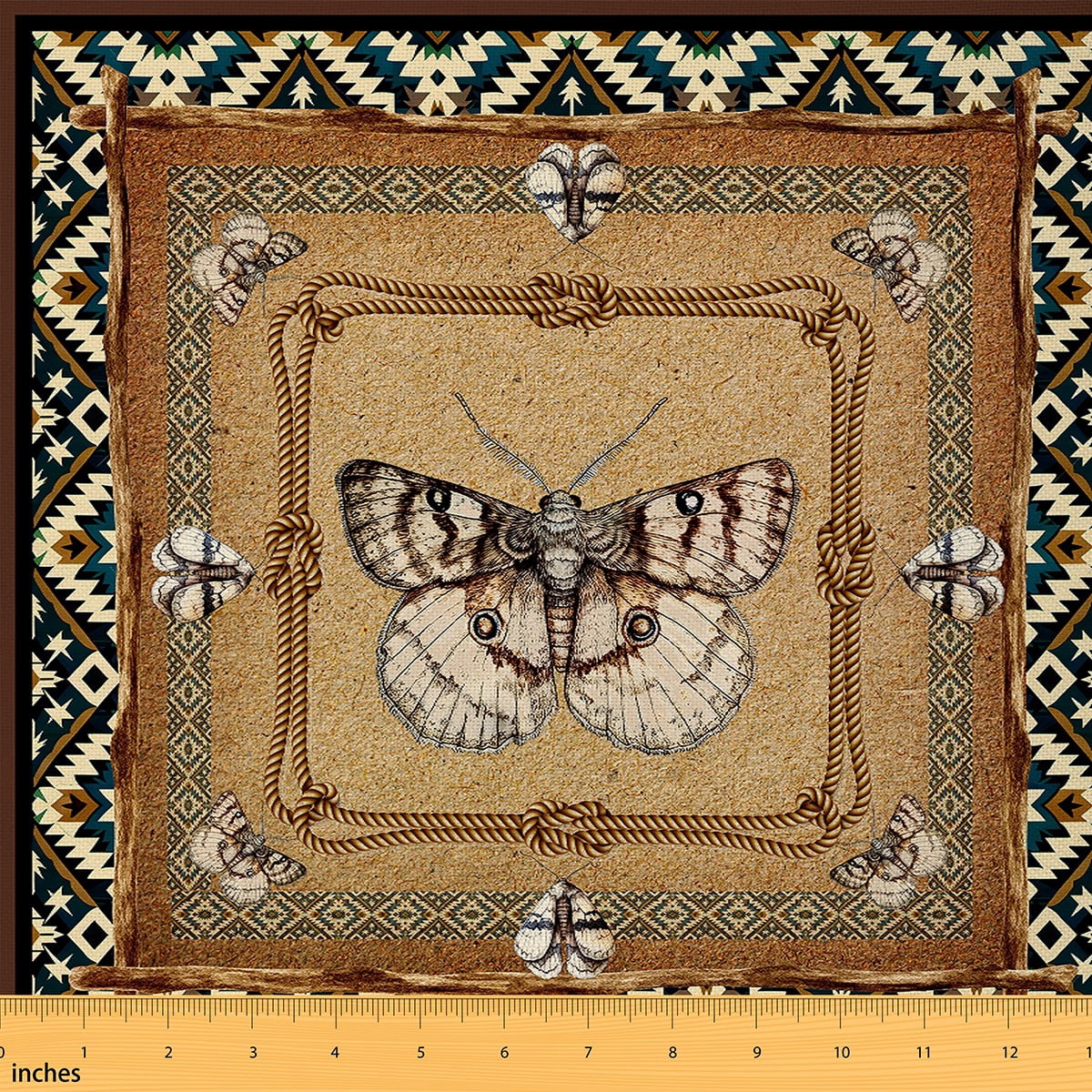 Erosebridal Death Moth Waterproof Outdoor Fabric 1 Yard Western Fabric ...