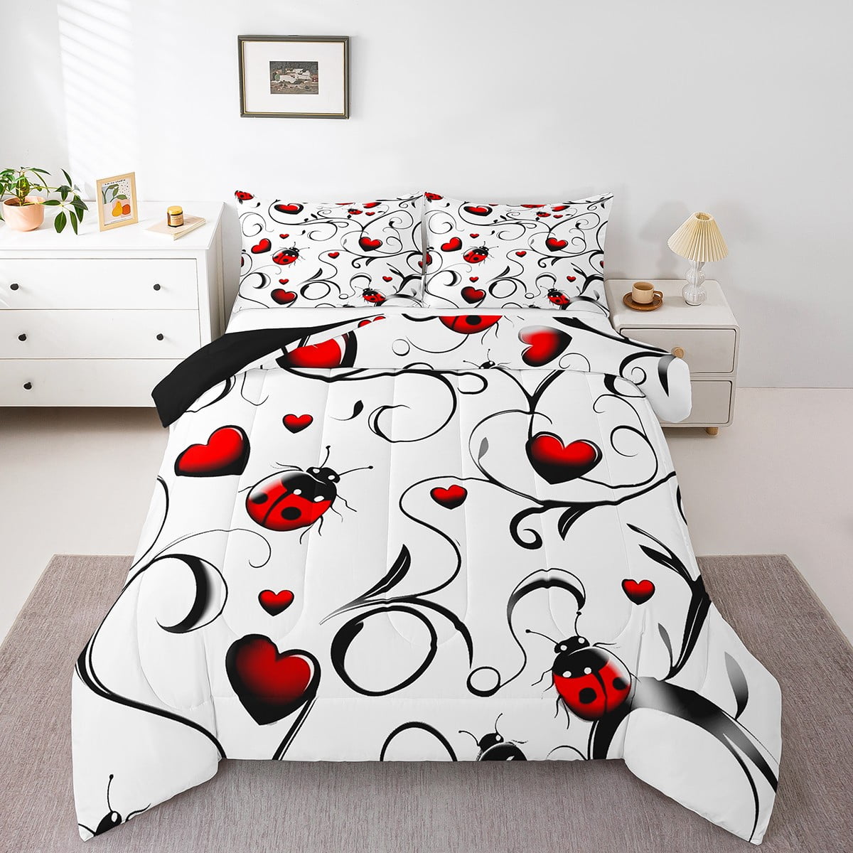 Erosebridal Kids Ladybugs Bedding Sets Twin with Comforter for Boys ...