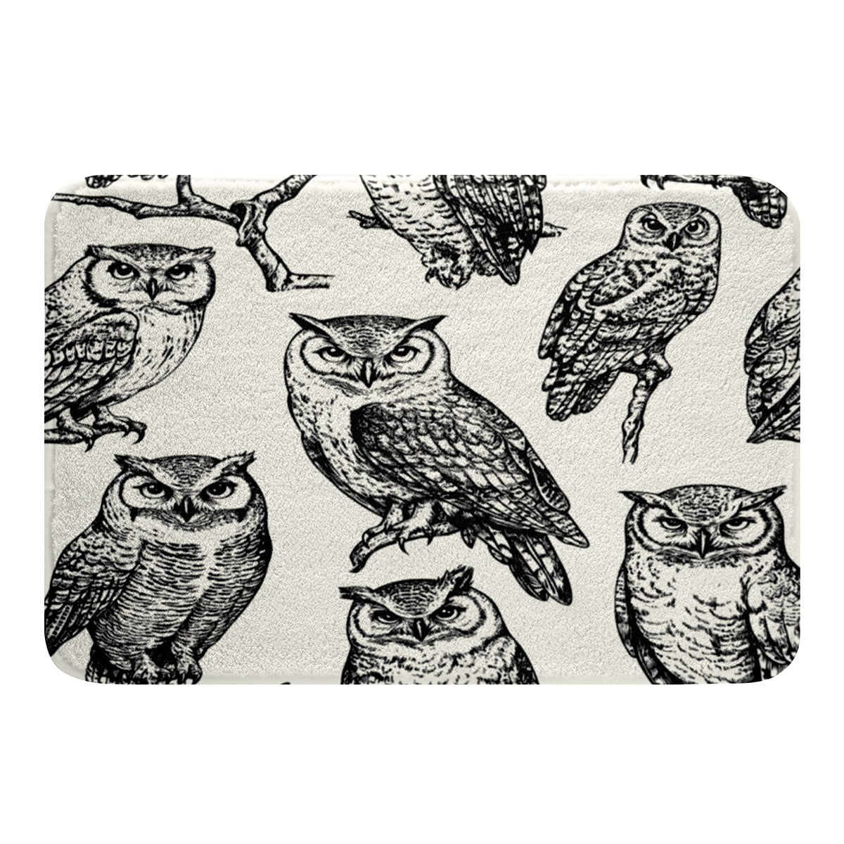 Erosebridal Owl Bathroom Rugs 16"x24" Bird Decor Bath Mats for Bathroom ...