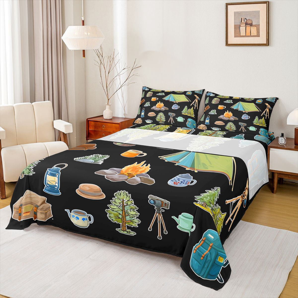 Erosebridal Kids Teens Jungle Adventure Queen Sheet Sets 4 Pieces,Boys ...