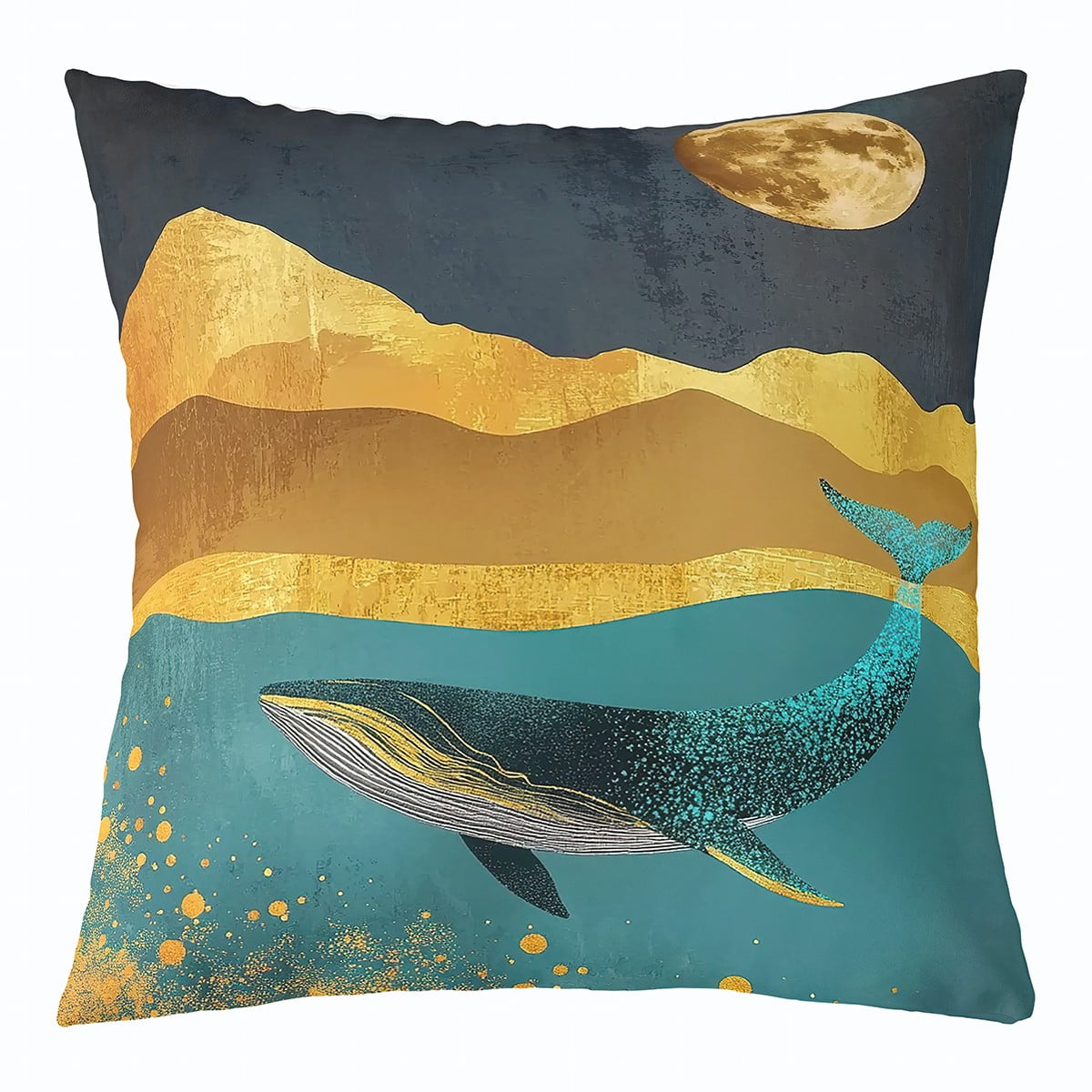 Erosebridal Kids Whale Throw Pillow Cover 24"x24" 1 Pcs Boho Ocean ...