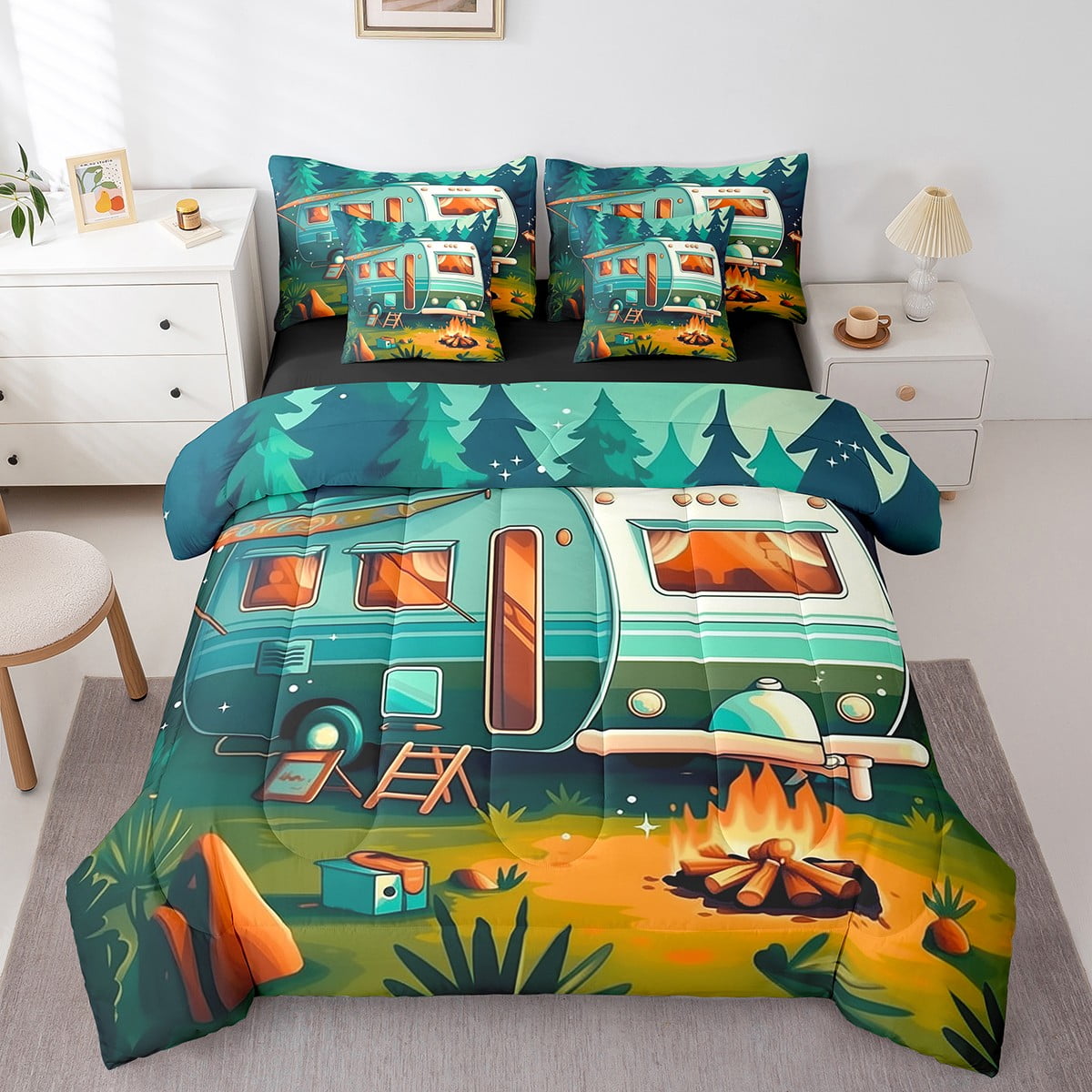 Erosebridal King Size Camping Bedding Set Travel Camper Car Bed In A ...