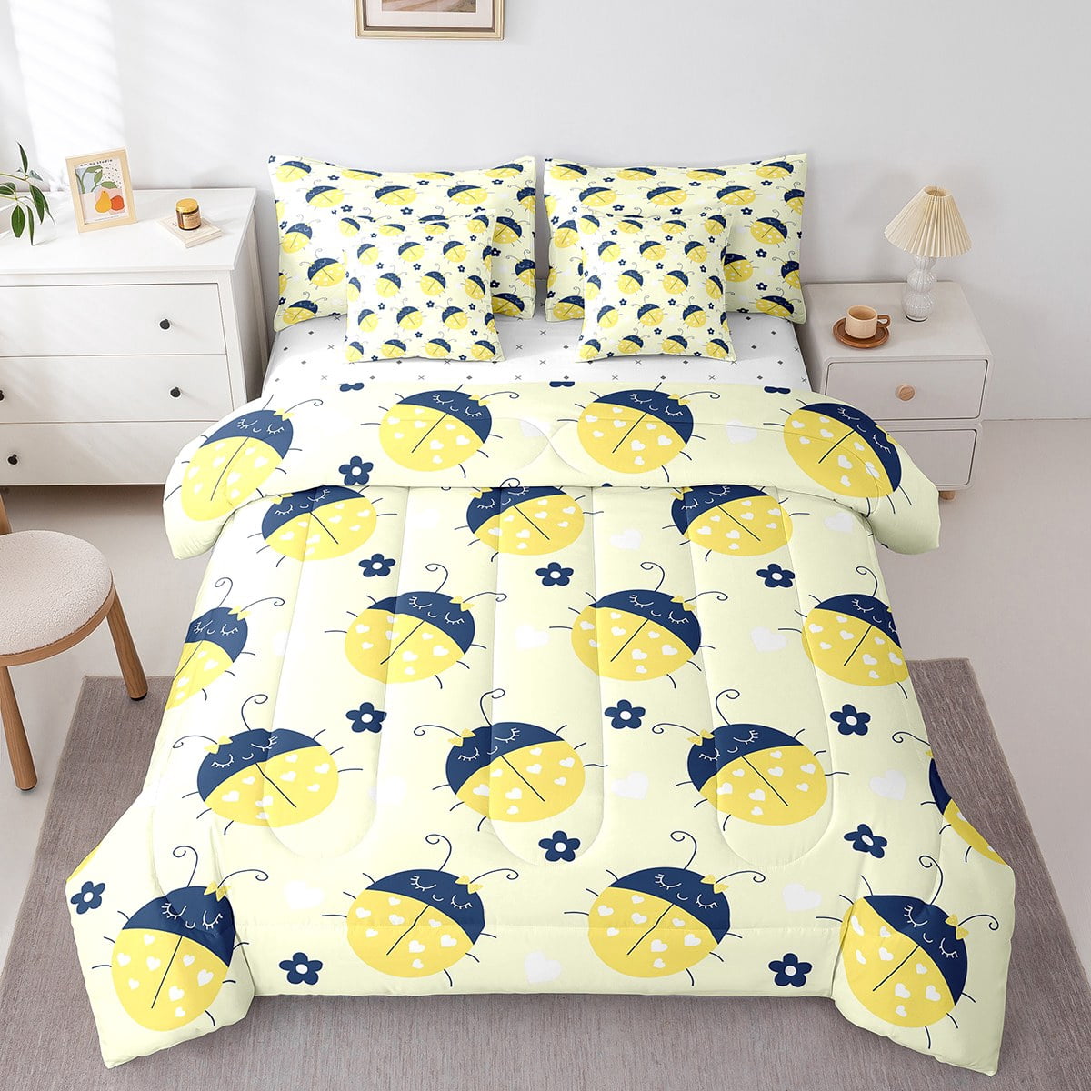 Erosebridal Ladybug Ladybird Bedding Sets King Size,Kawaii Animal Bed ...