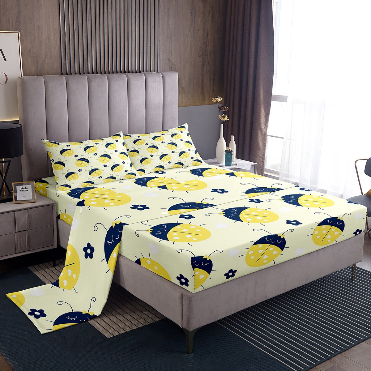 Erosebridal Ladybug Ladybird Sheet Set Twin,Kawaii Animal Bedding Sets ...