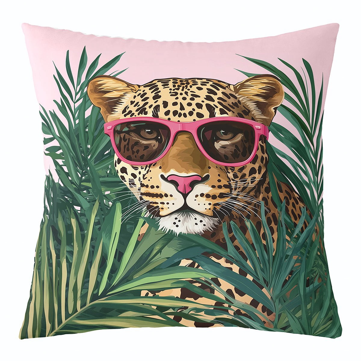 Erosebridal Leopard Cheetah Throw Pillow Covers 16x16 Set, Tropical ...