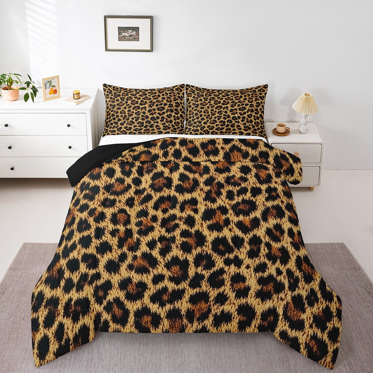 Erosebridal Leopard Print Bedding Sets Full With Comforter,Jungle ...