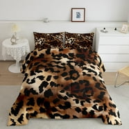 Drevy Animal Zebra Leopard Print Sheet Set: 4 Piece Black White Safari ...