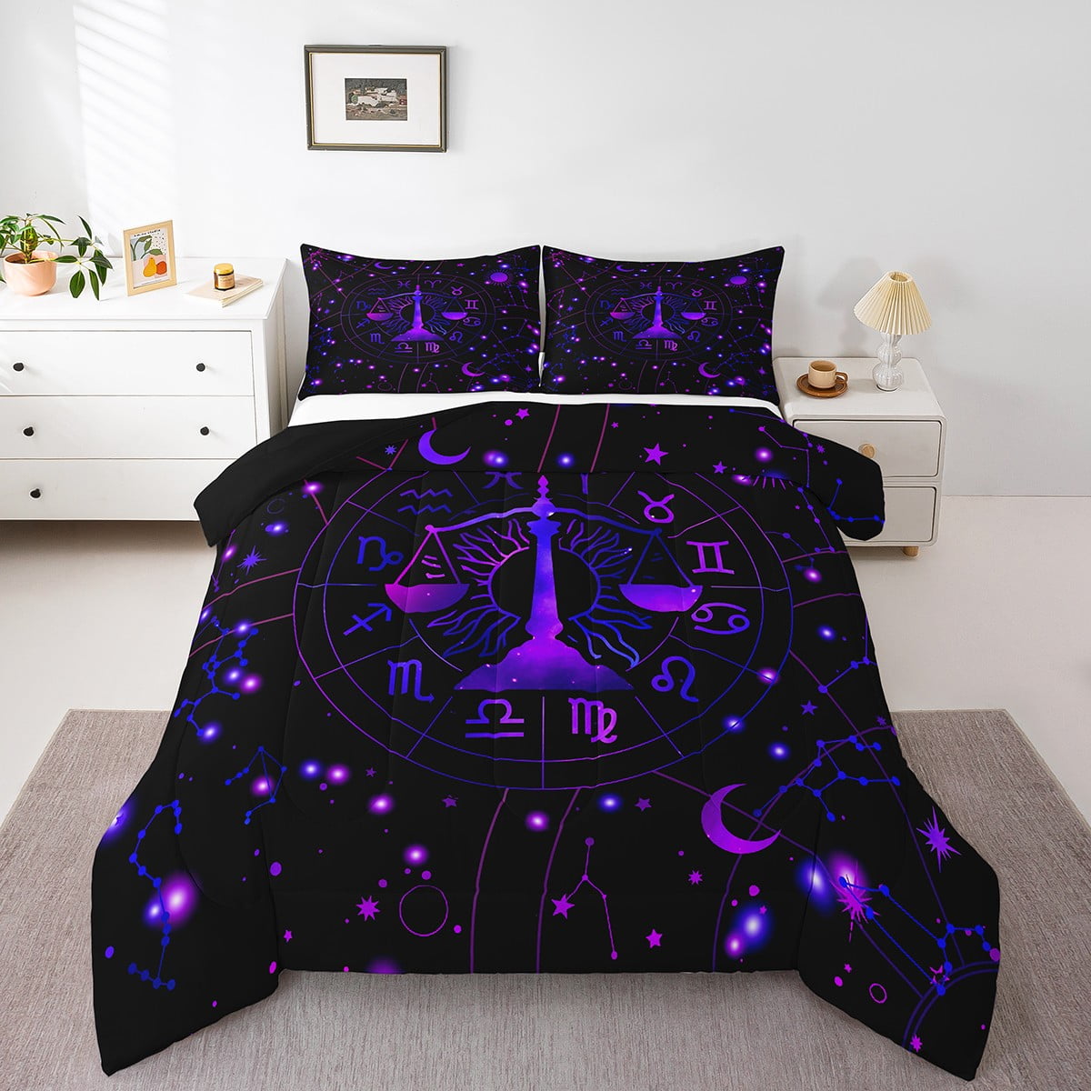 Erosebridal Libra Comforter Set Queen Size Constellations Bedding Set ...
