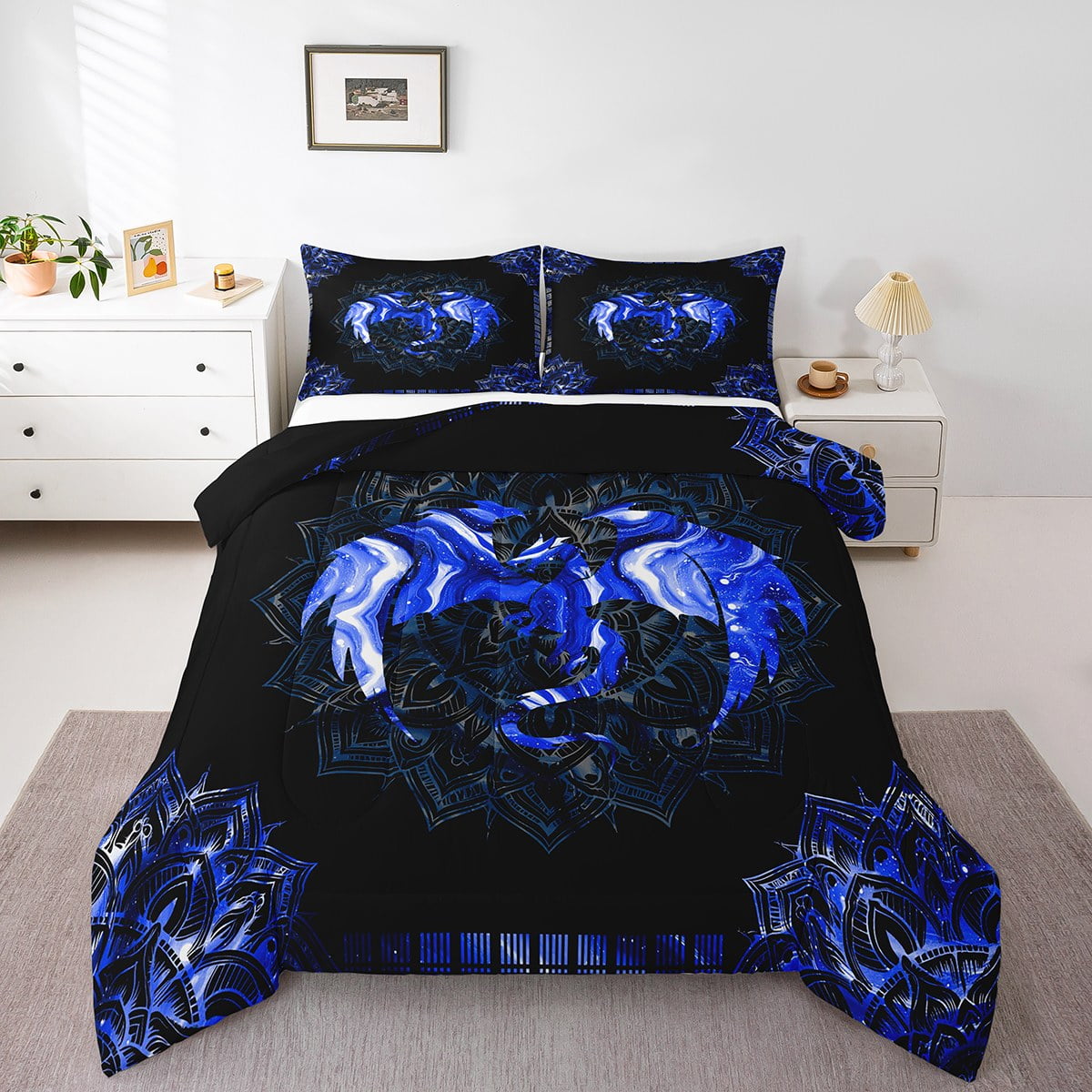 Erosebridal Magic Dragon Bedding Sets Twin with Comforter, Bohemian ...