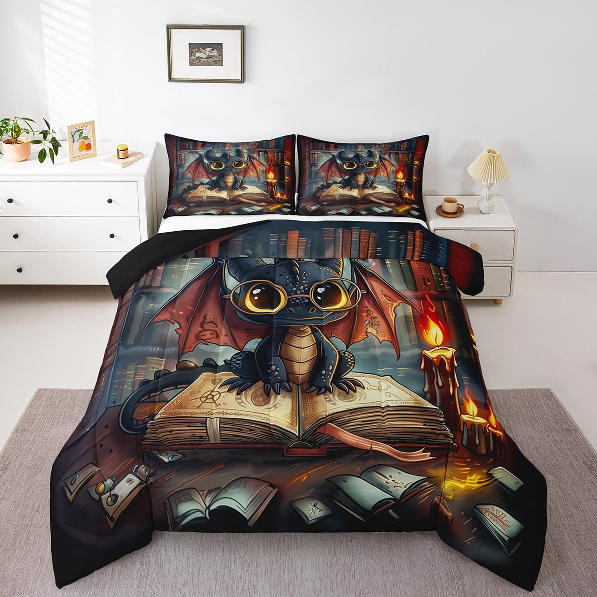 Erosebridal Magic Dragon Bedding Twin Comforter Set,Magical Wildlife ...