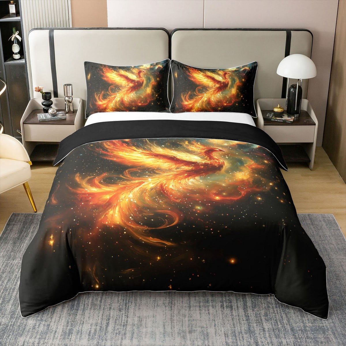 Erosebridal Magic Phoenix 100% Cotton Comforter Cover King, Magical ...