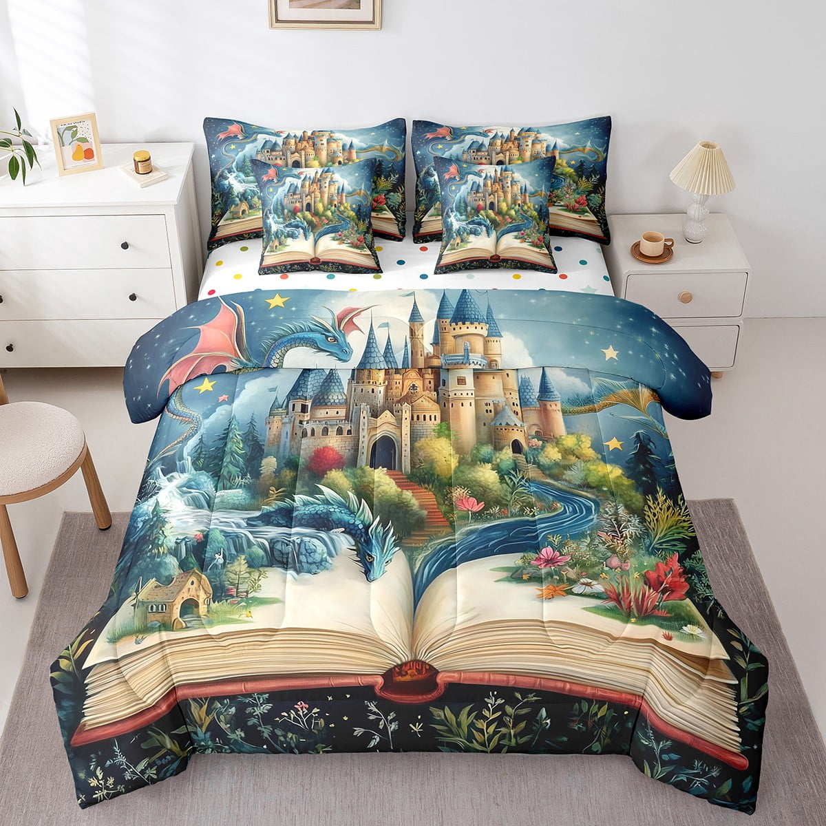 Erosebridal Magical Castle Book Bed in a Bag Queen size , Ancient ...