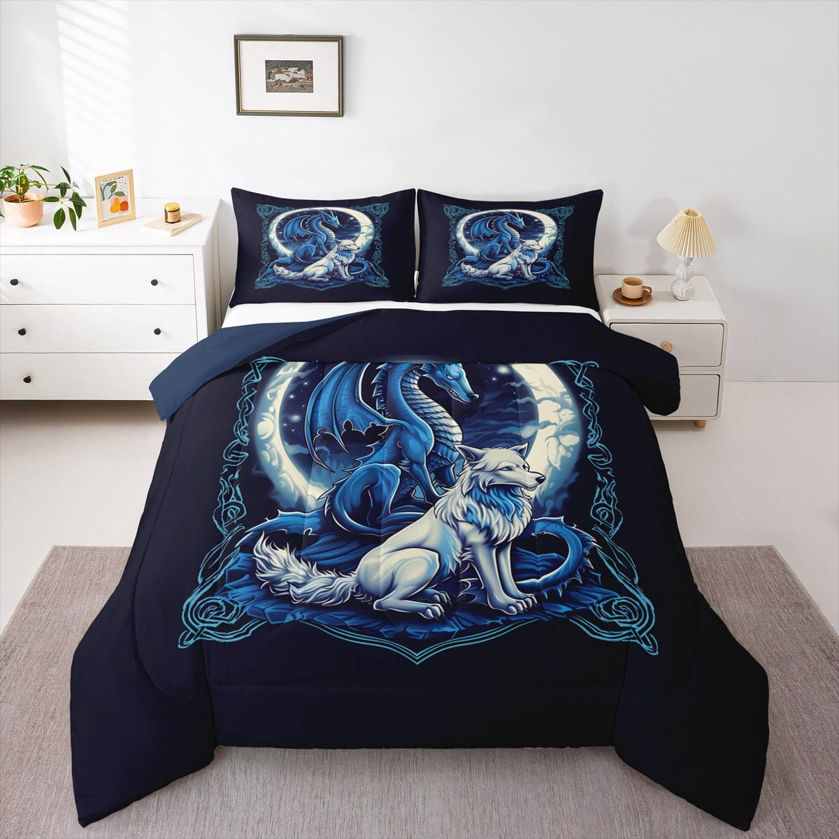Erosebridal Magical Dragon Bedding Sets Full with Comforter, Cartoon ...