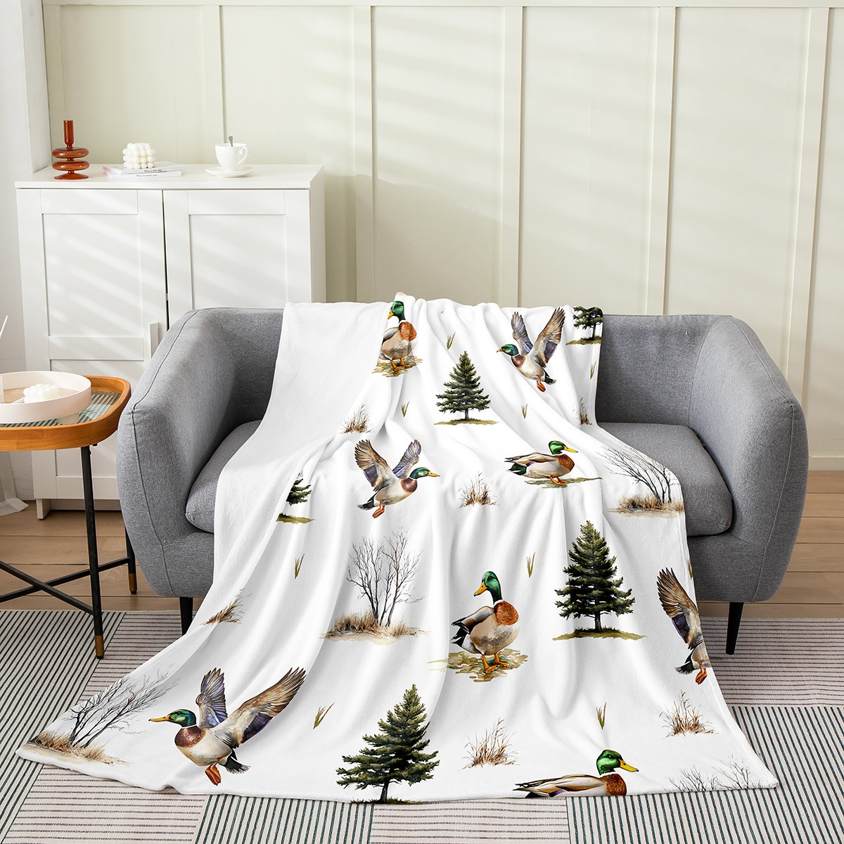 Erosebridal Mallard Duck Hunting Blanket Baby 30x40,Woodland Tree ...