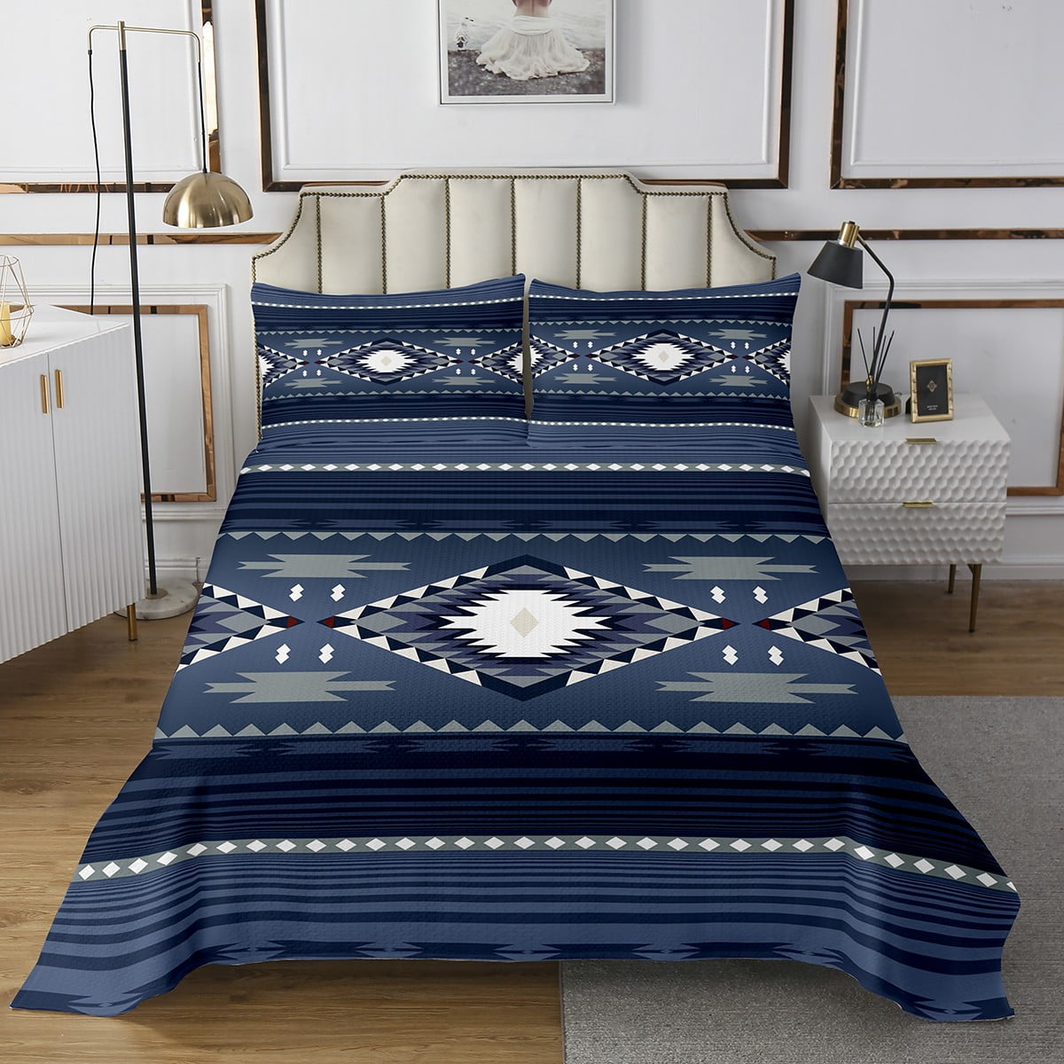Erosebridal Mandala Aztec Quilt Sets for King Size Bed, Western Hippie ...