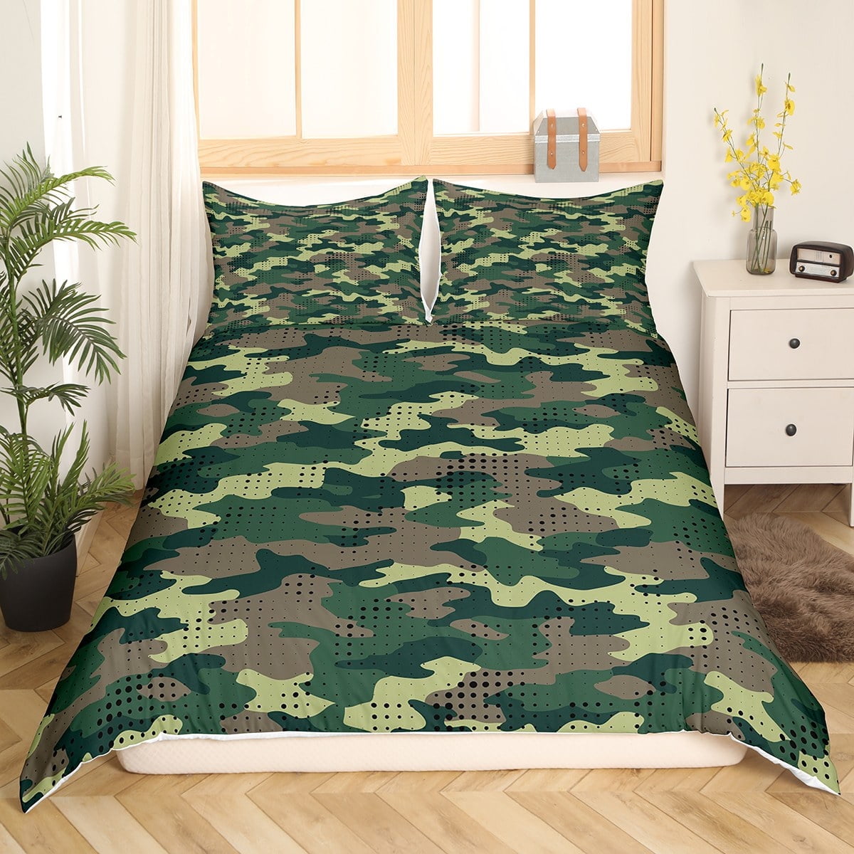 Erosebridal Military Army Duvet Cover Queen, Modern Camouflage ...