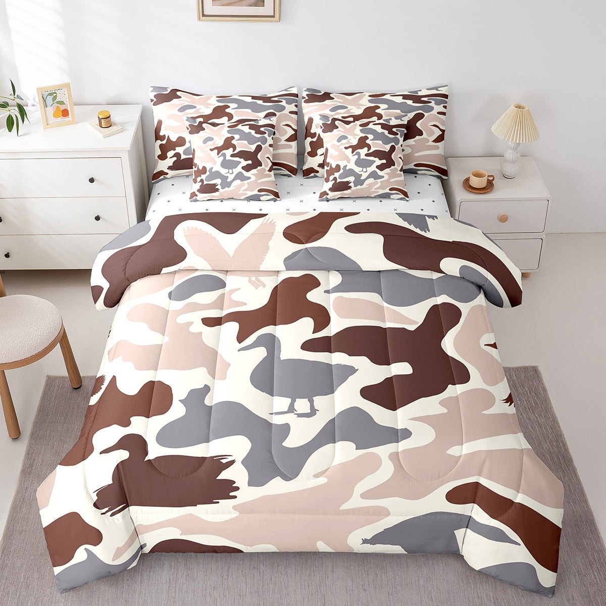 Erosebridal Military Camo Bed in a Bag King size, Farm Duck Bed Set ...