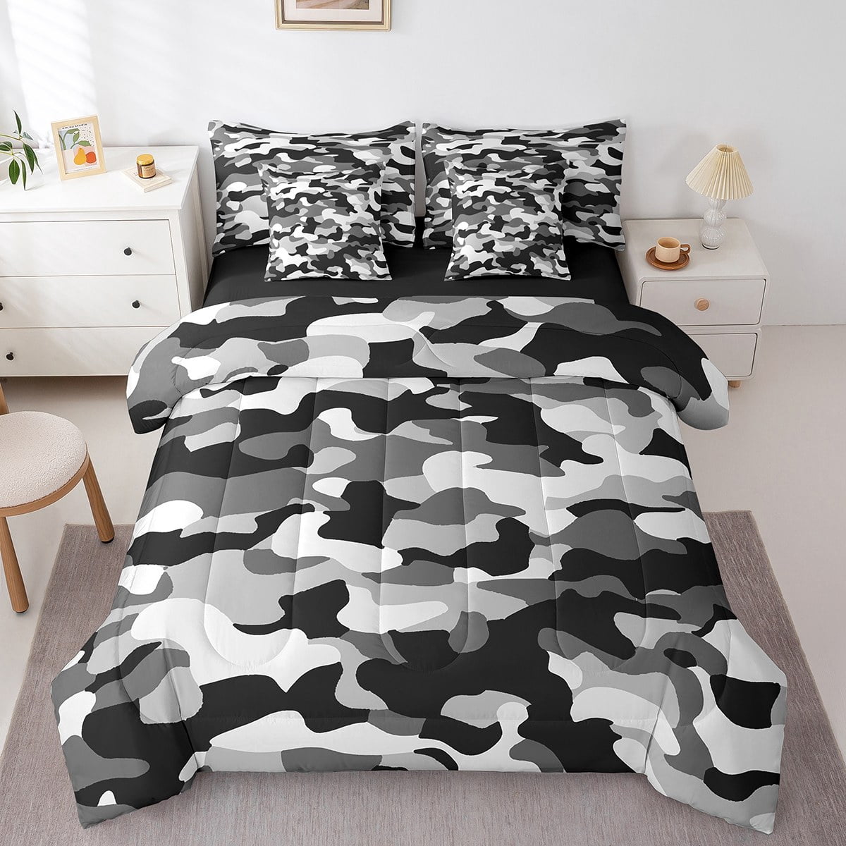 Erosebridal Military Camo Bed in a Bag Queen size, Modern Camouflage ...