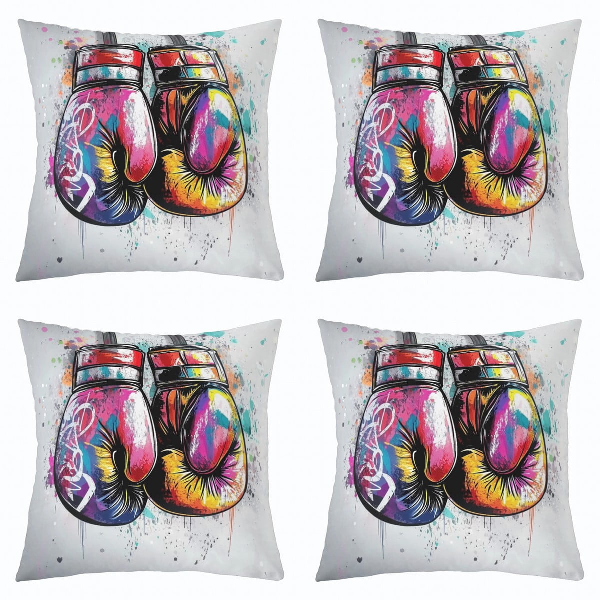 Erosebridal Modern Boxing Throw Pillow Covers 16x16 Set of 2, Colorful ...