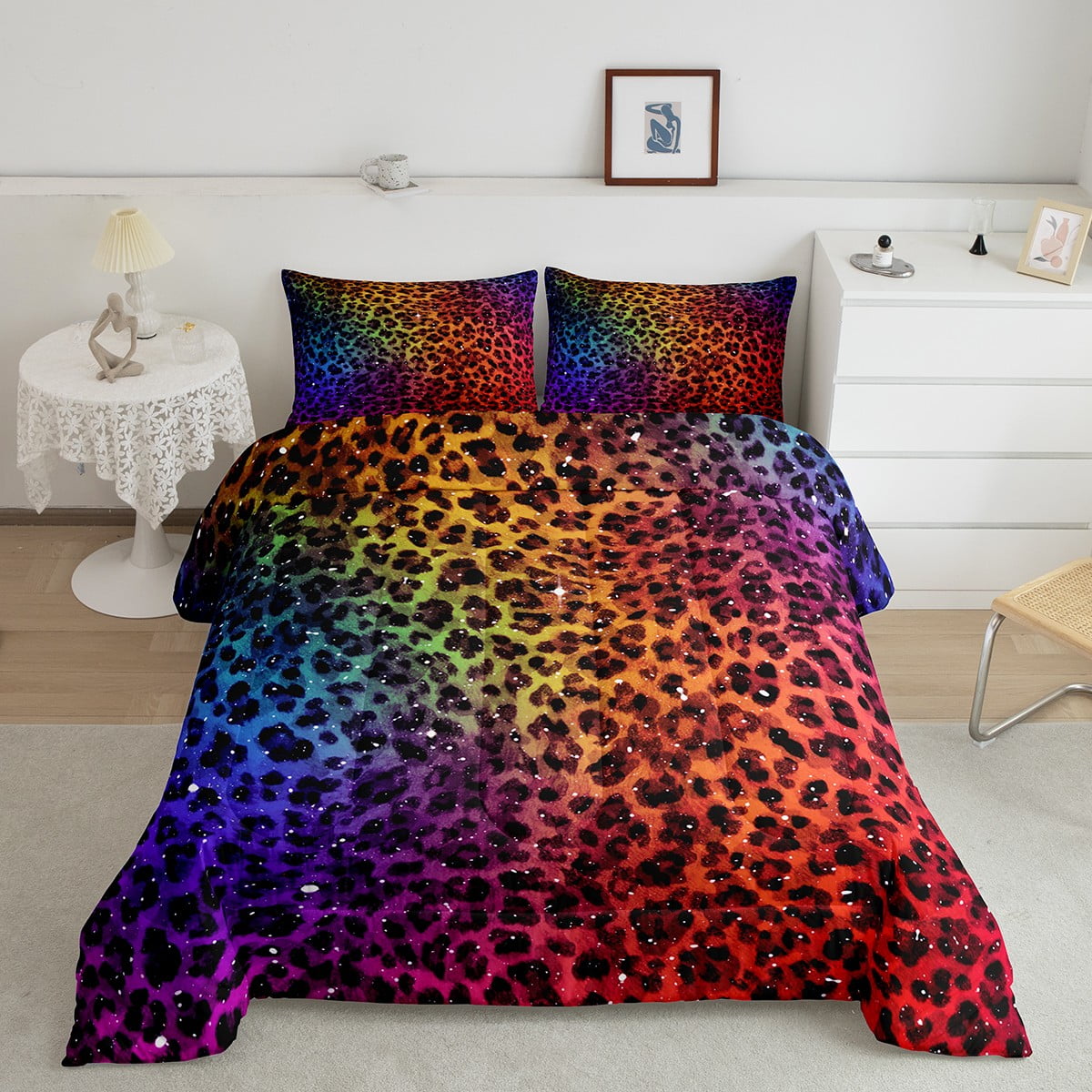 Erosebridal Modern Cheetah Print Bedding Full Comforter Set, Chic ...