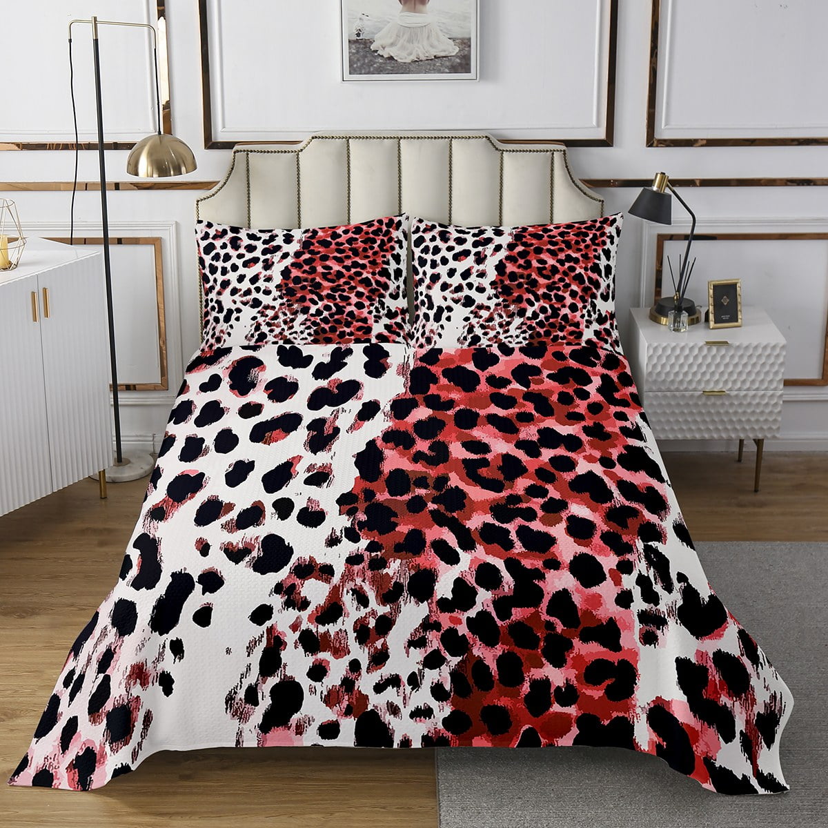 Erosebridal Modern Cheetah Print Bedspread Sets Twin Size, Chic ...