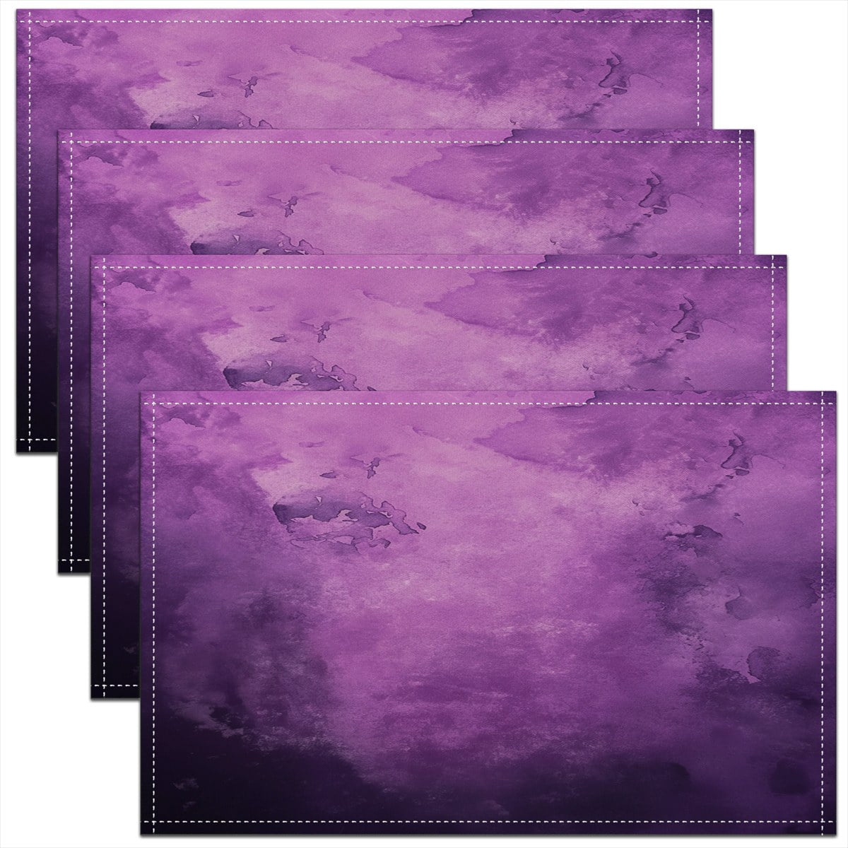 Erosebridal Modern Watercolor Place Mats Set of 4 for in Door Dinning ...