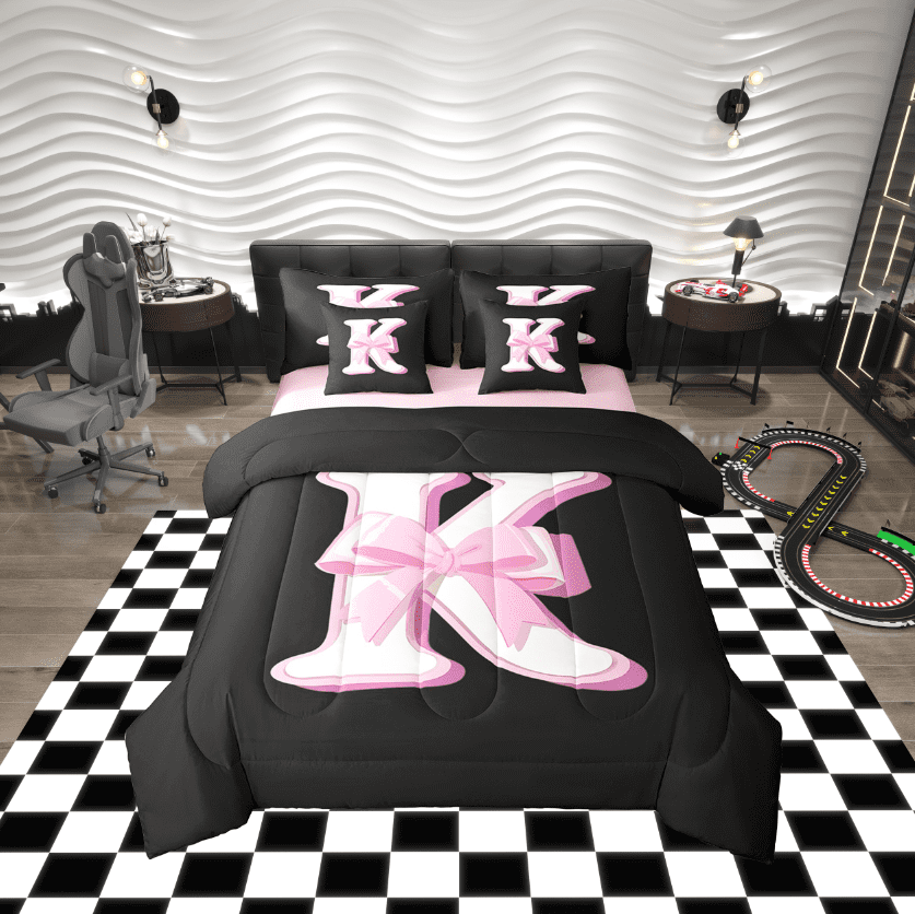 Erosebridal Monogrammed K Bed in a Bag Full size, Initial Letter Bed ...