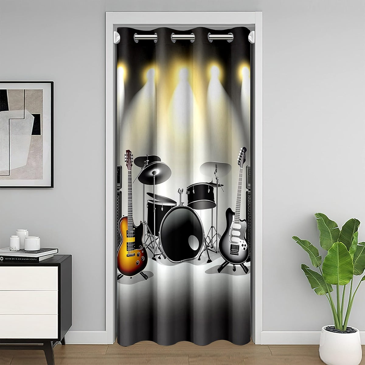 Erosebridal Musical Instrument Door Curtain For Door Window 42x80, Pop ...