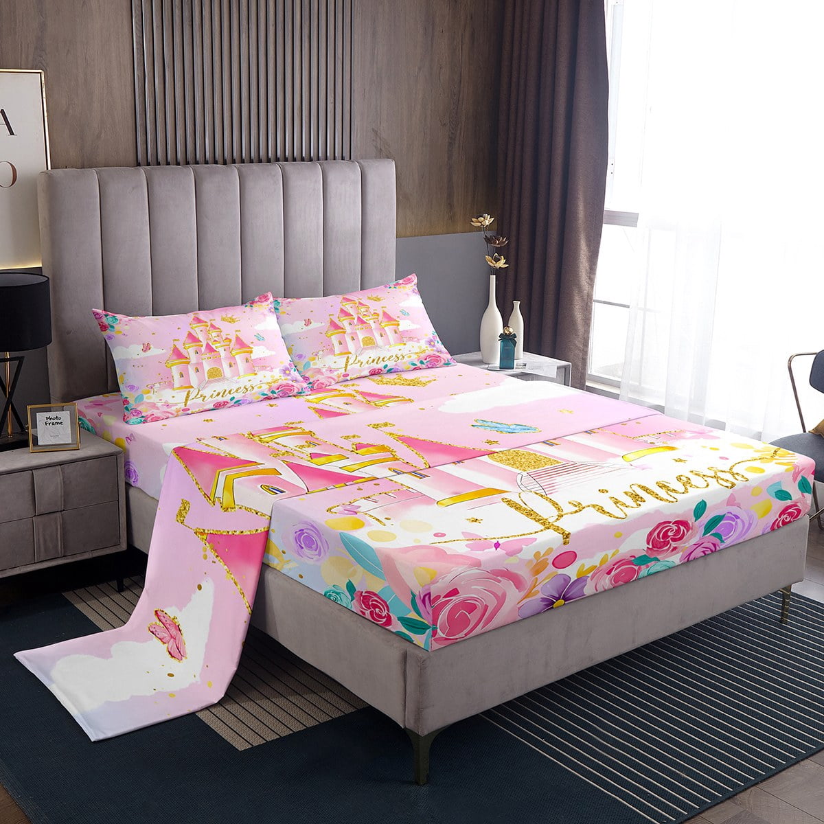 Erosebridal Mystic Castle Bed Sheets Set Full Size, Fairy Bed Sheets ...