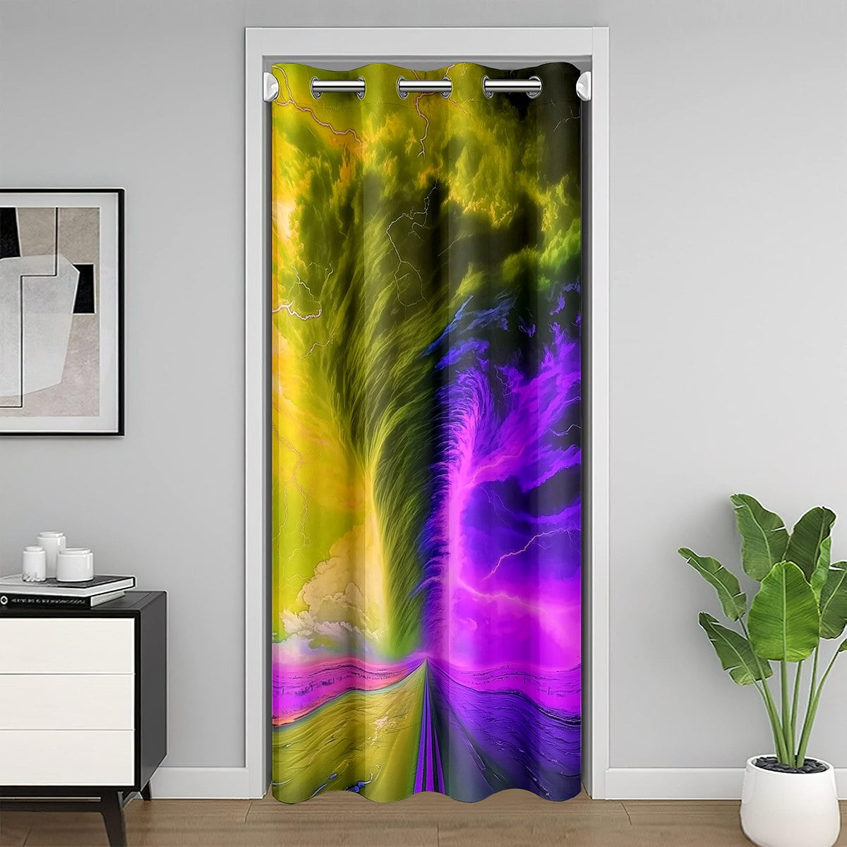 Erosebridal Natural Storm Door Curtain Panel 59x80, Tornado Disaster ...