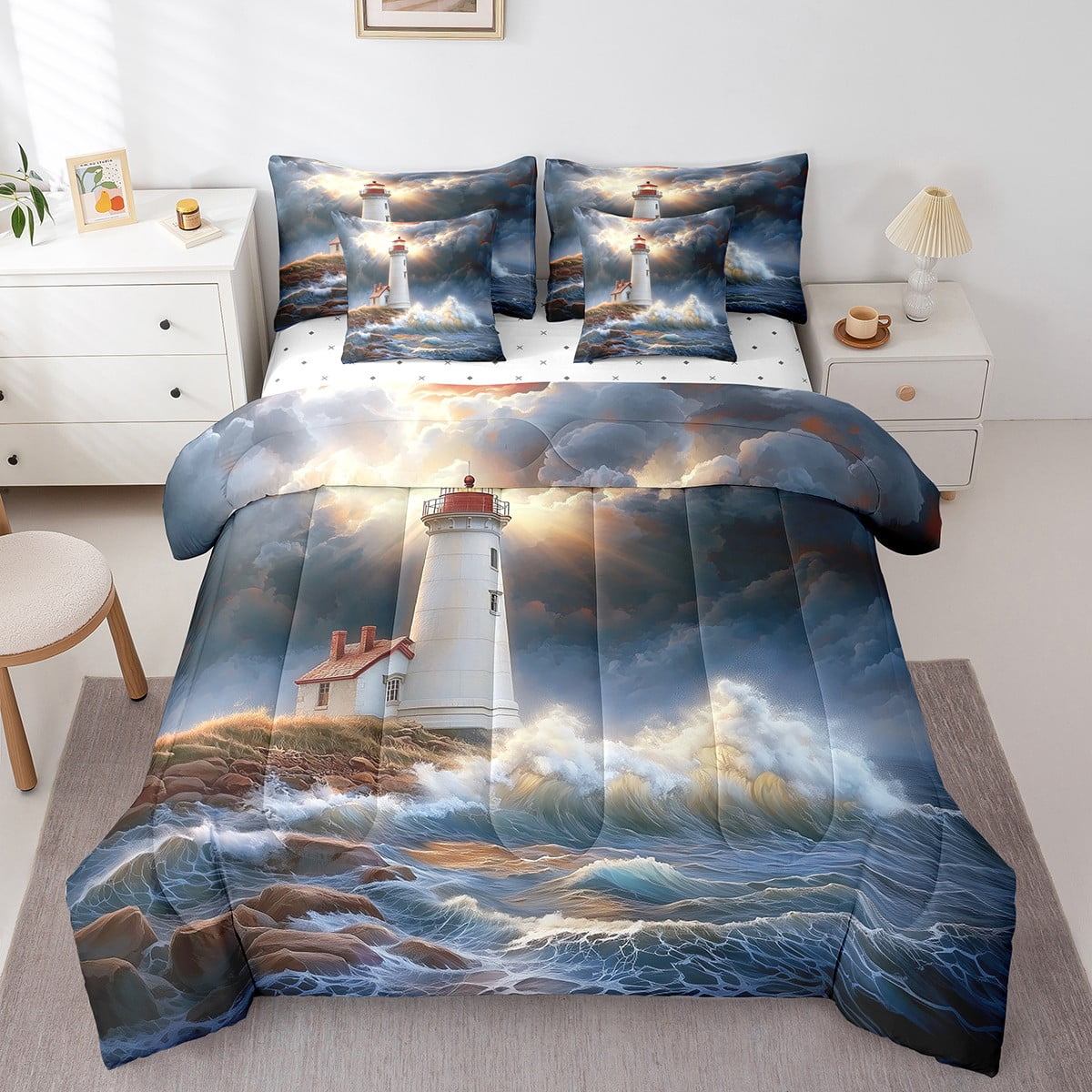 Erosebridal Nautical Full Comforter Sets For Boys Girls,Coastal ...