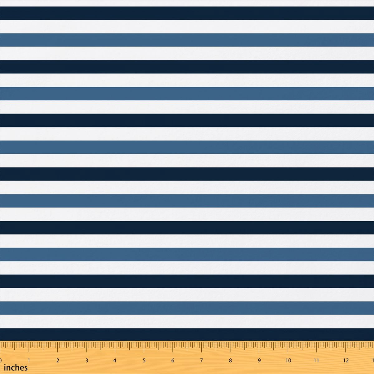 Erosebridal Navy Light Blue Horizontal Stripe Fabric by the Yard 2 ...