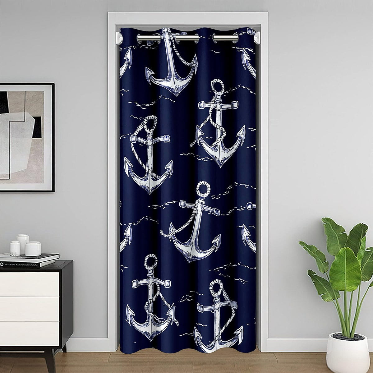Erosebridal Ocean Lighthouse Door Curtain Panel 42x80, Nautical ...