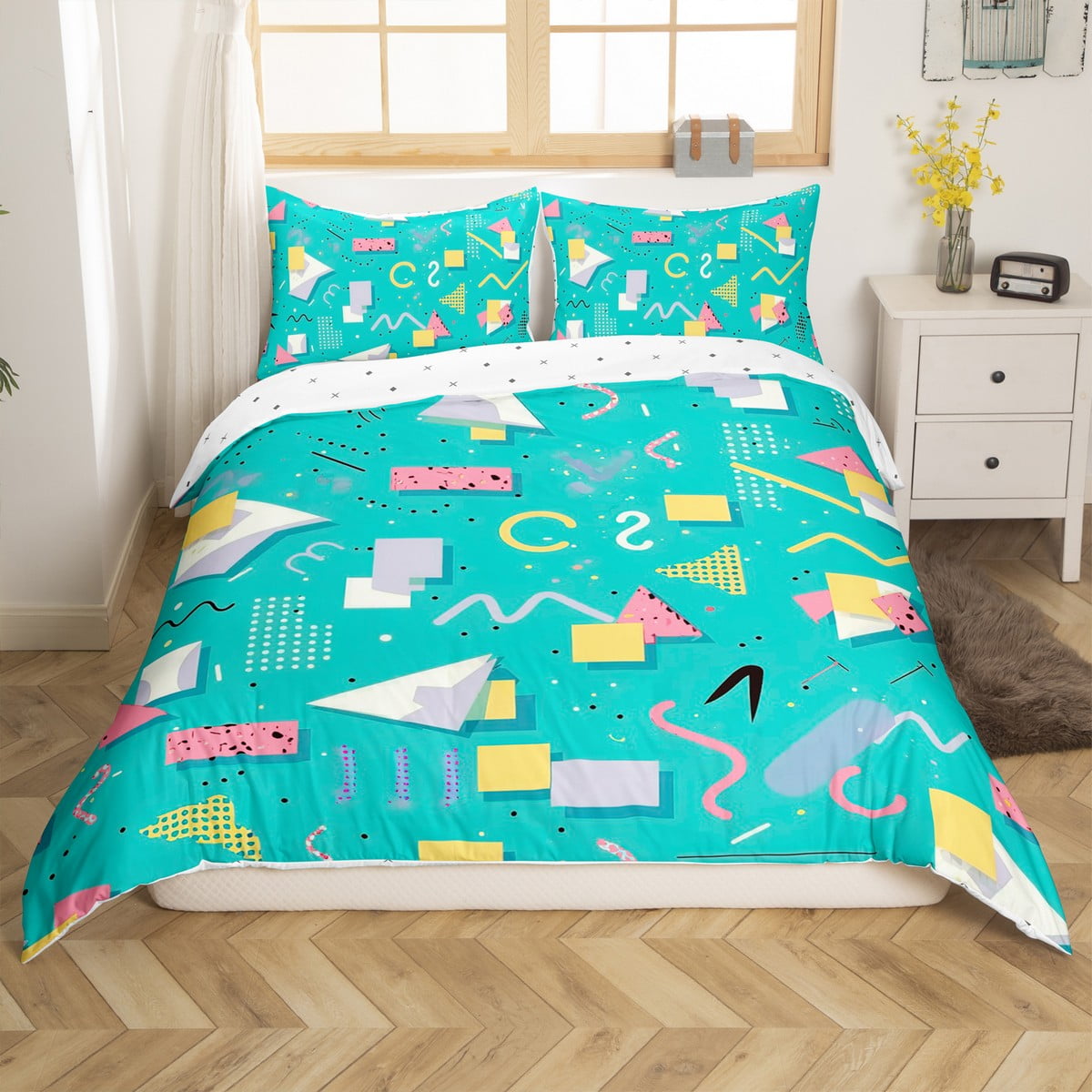 Erosebridal Old Fashion Memphis Comforter Cover Twin, Geometry Bedding ...