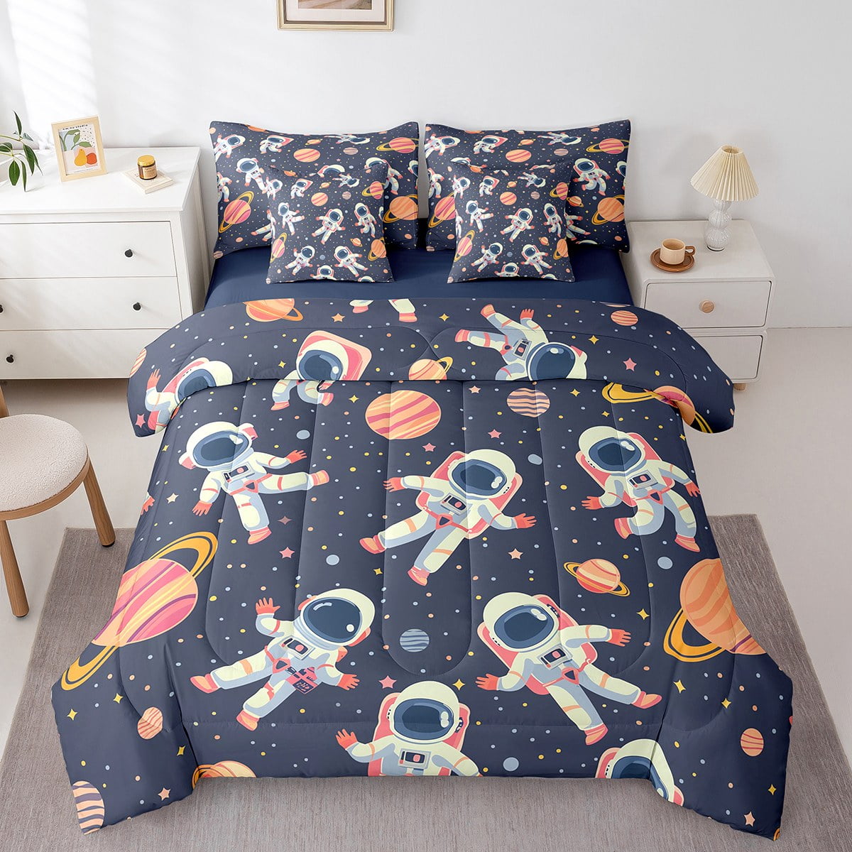 Erosebridal Outer Space Bed in a Bag Twin size, Astronaut Bed Set ...