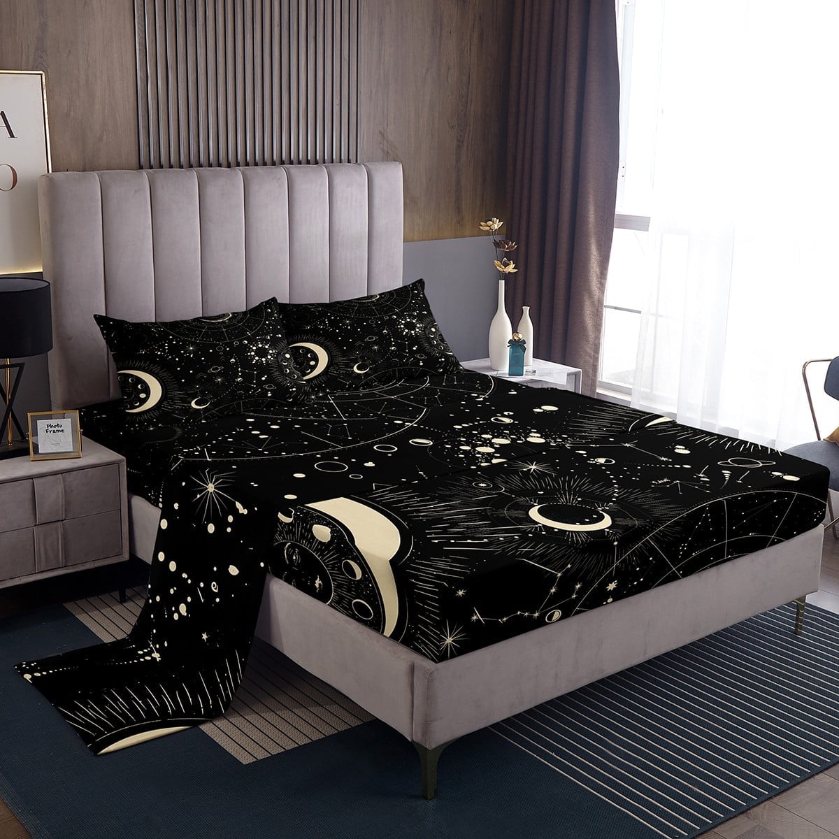 Erosebridal Outer Space Cosmos Bed Sheets King,Psychedelic ...