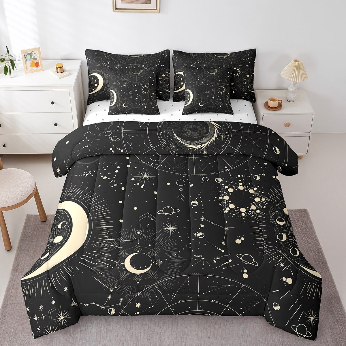 Erosebridal Outer Space Cosmos Bedding Queen Size,Psychedelic ...