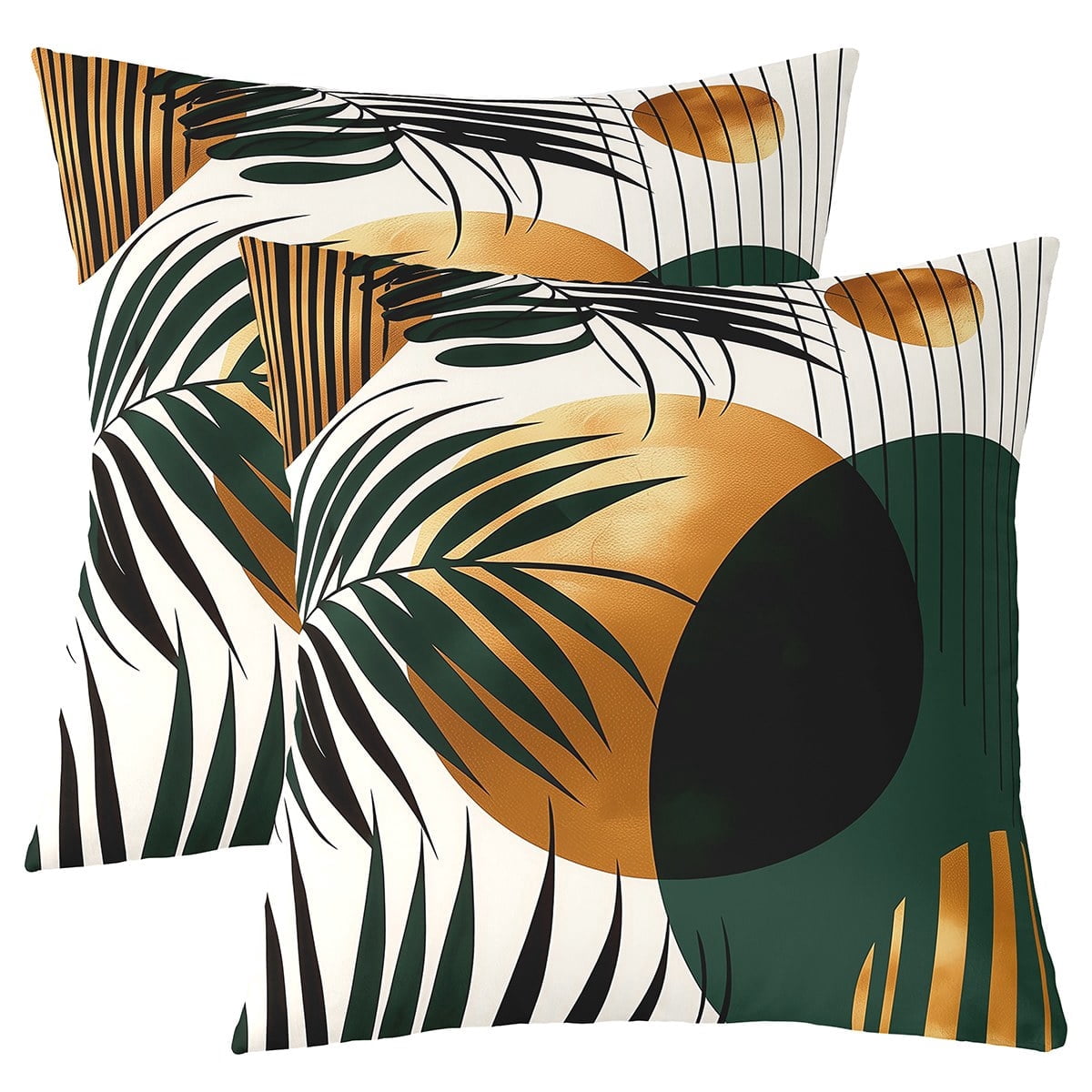 Erosebridal Palm Leaf Throw Pillow Covers 16"x16" Set of 2 Tropical ...