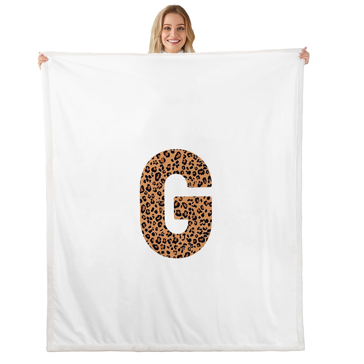 Erosebridal Personalized Gifts Sherpa Blanket 40x50,Latter G Fuzzy ...