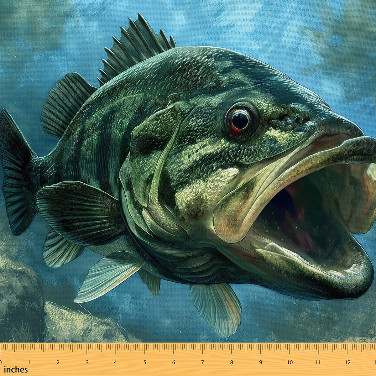 Erosebridal Pike Fish Sea Fabric By The Yard, Deep Ocean Indoor Outdoor ...