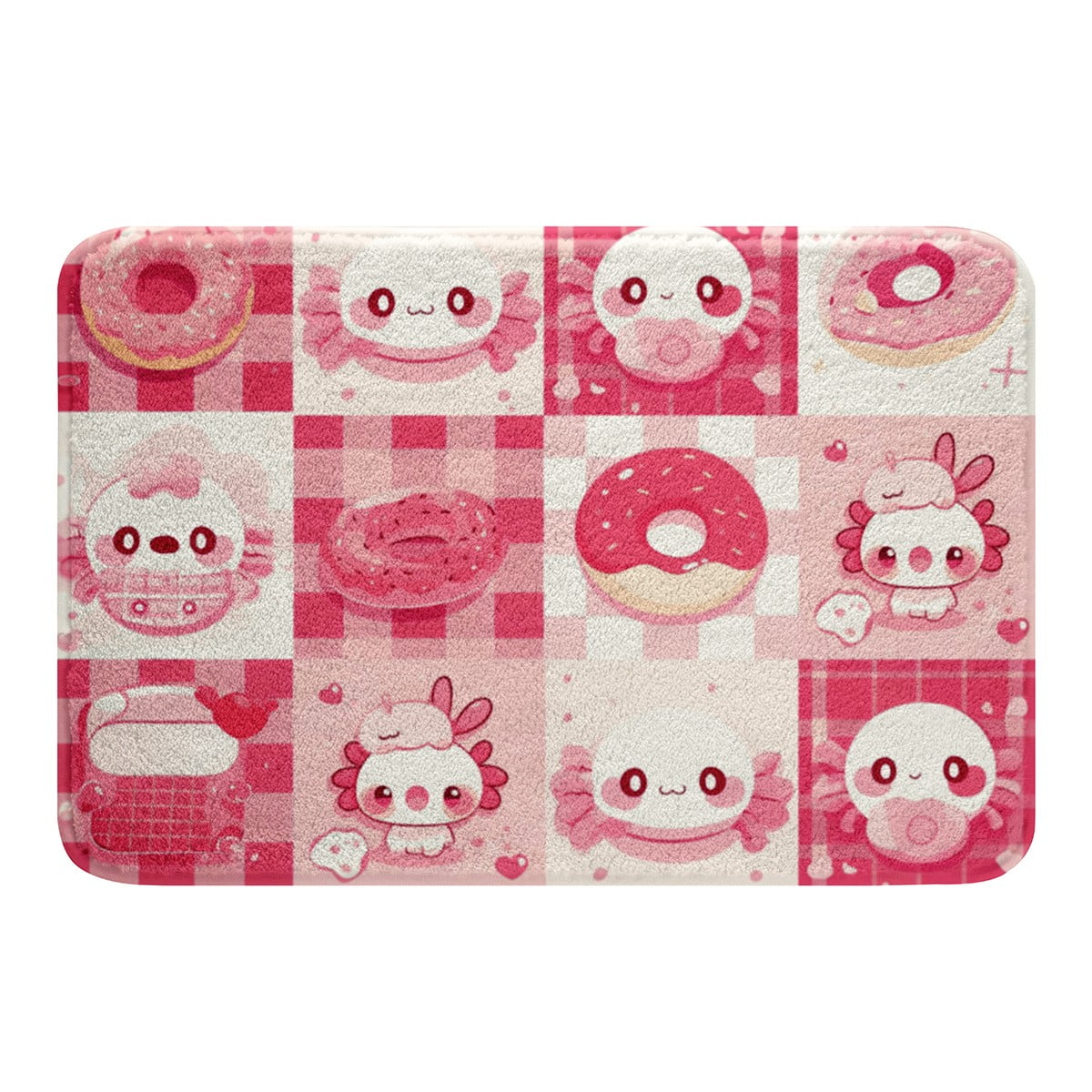 Erosebridal Pink Axolotl Bathtub Mat 20x32, Cute Animal Bath Rug ...